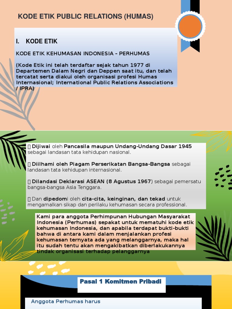 Pertemuan 4 KODE Etik PR | PDF
