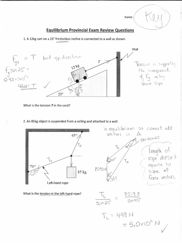 Equilibrium Review KEY 2blytba | PDF