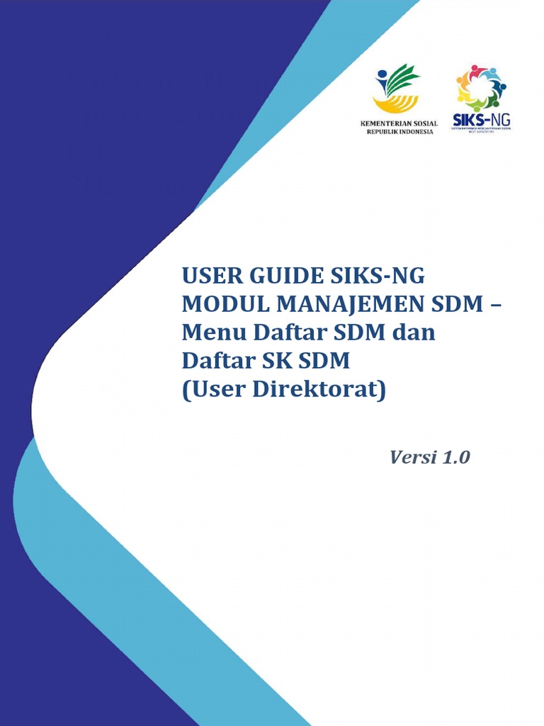 Panduan SIKS-NG: Manajemen SDM | PDF