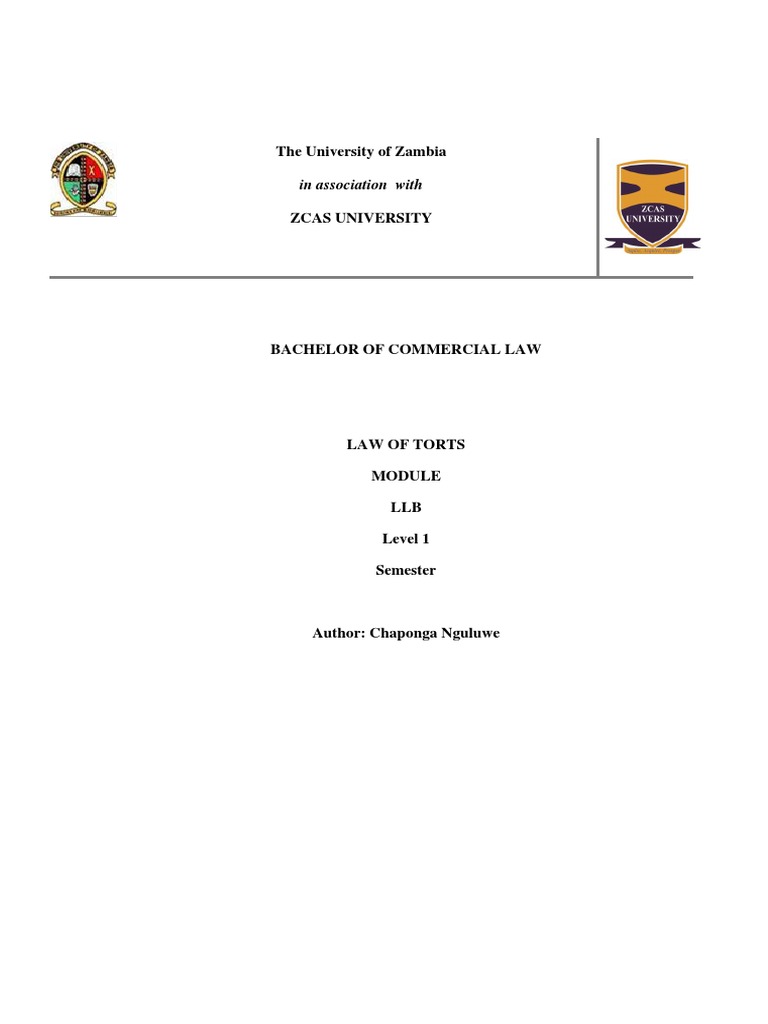 L131 Tort Module Guide | PDF | Tort | Damages