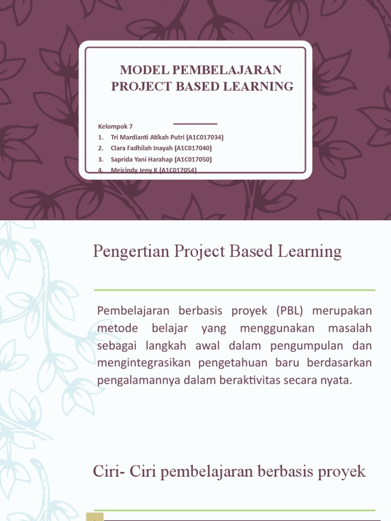 Model Pembelajaran PJBL | PDF
