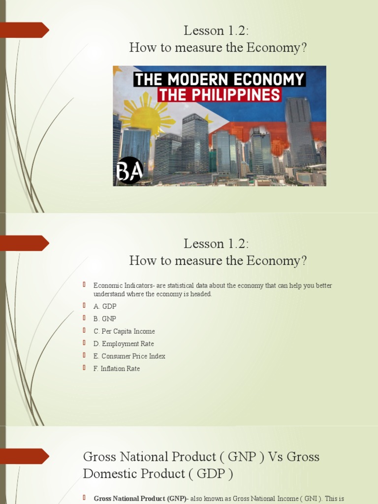 Lesson 1.2 GNP and GDP | PDF | Gross Domestic Product | National Accounts