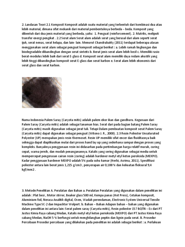 Identifikasi Serat Palem Seray | PDF