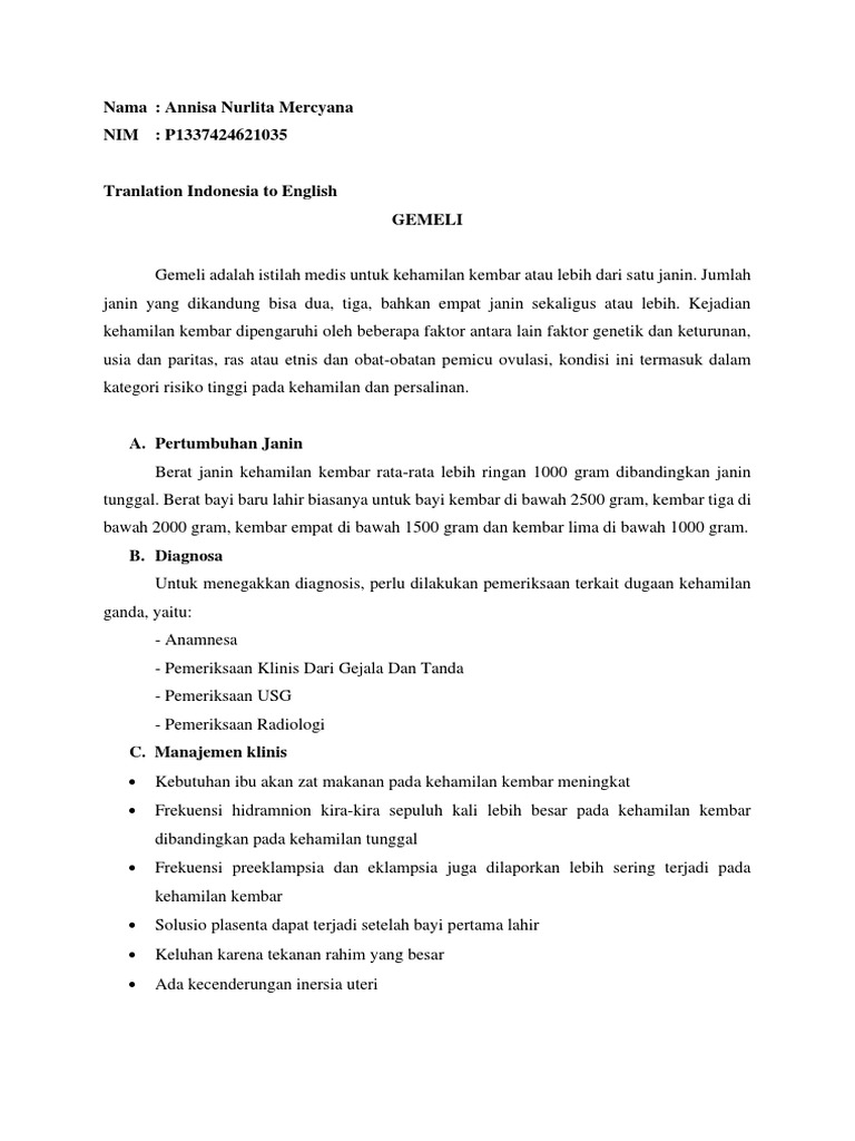 Annisa Nurlita Mercyana Gemeli | PDF