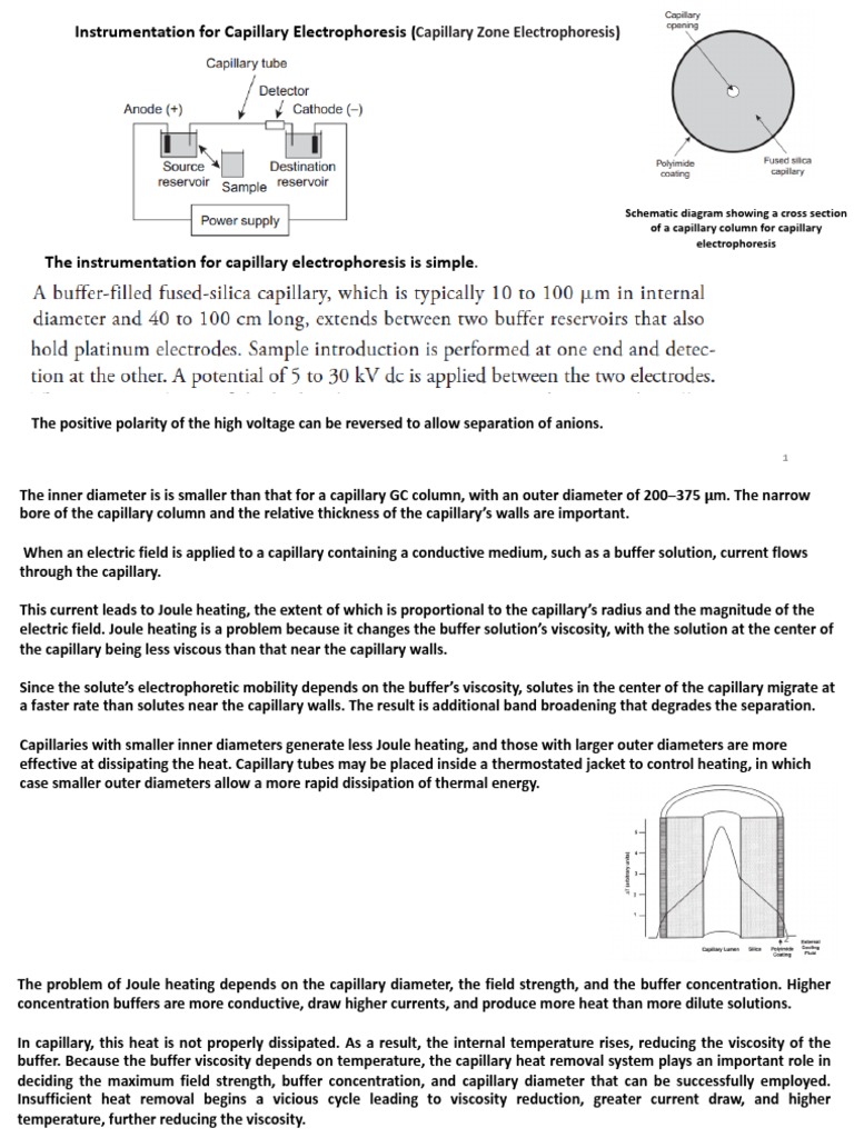 Instrumentation and Applications of Capillary Electrophoresis | PDF ...