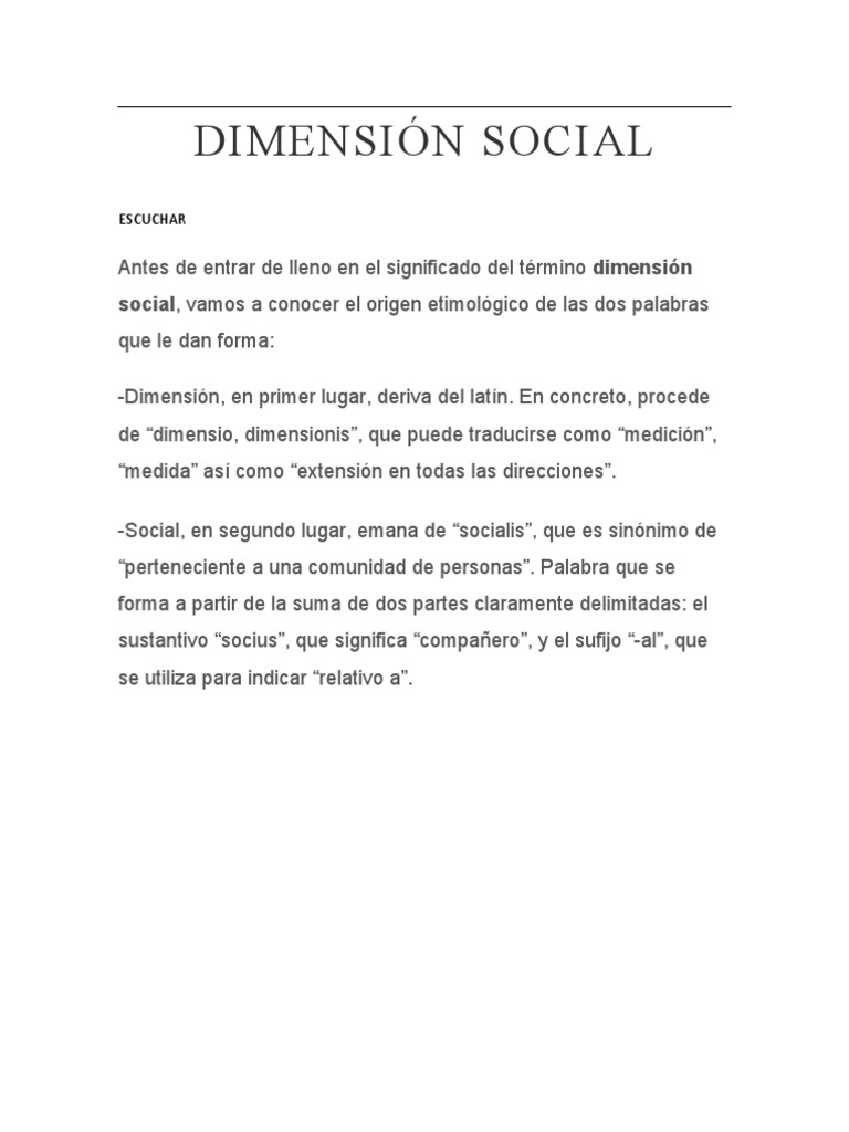 La Dimensión Social y su Impacto | PDF | Sociedad | Tolerancia