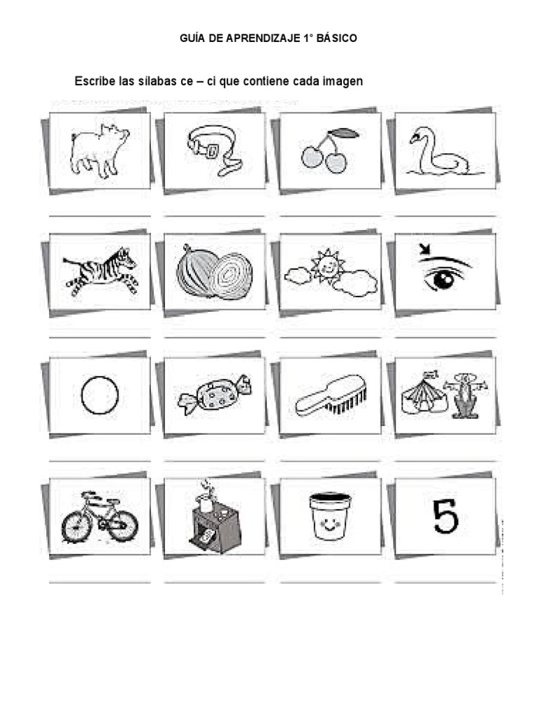 Escribe Las Sílabas Ce Ci | PDF