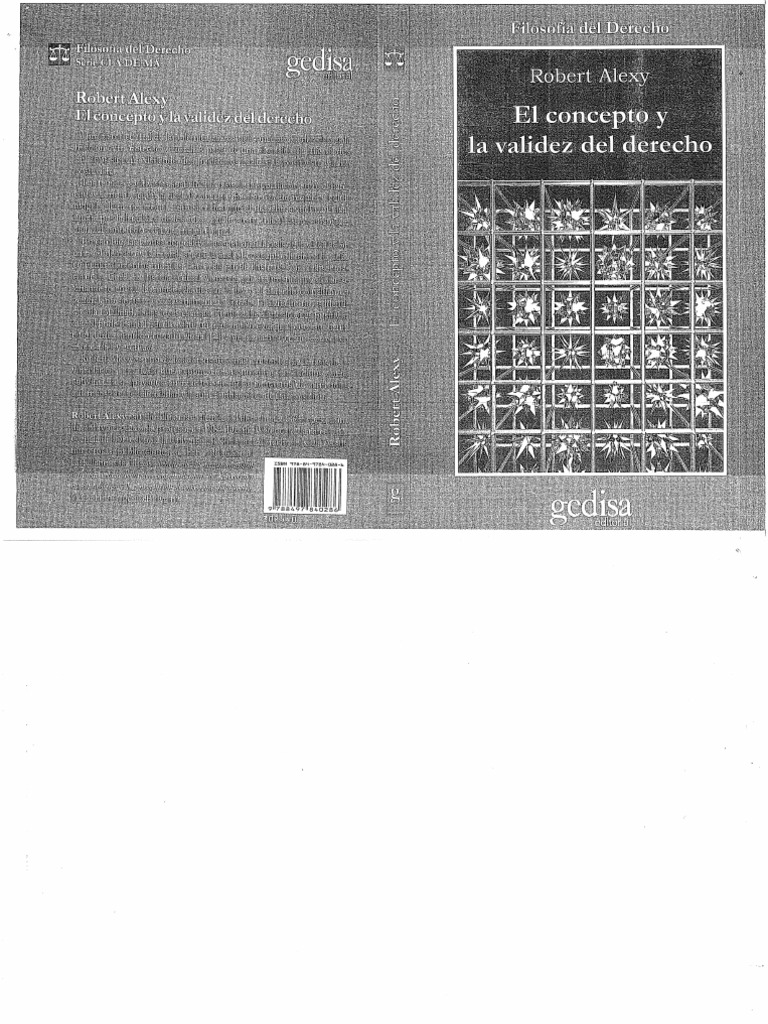 El Concepto y La Validez Del Derecho. Robert Alexy | PDF
