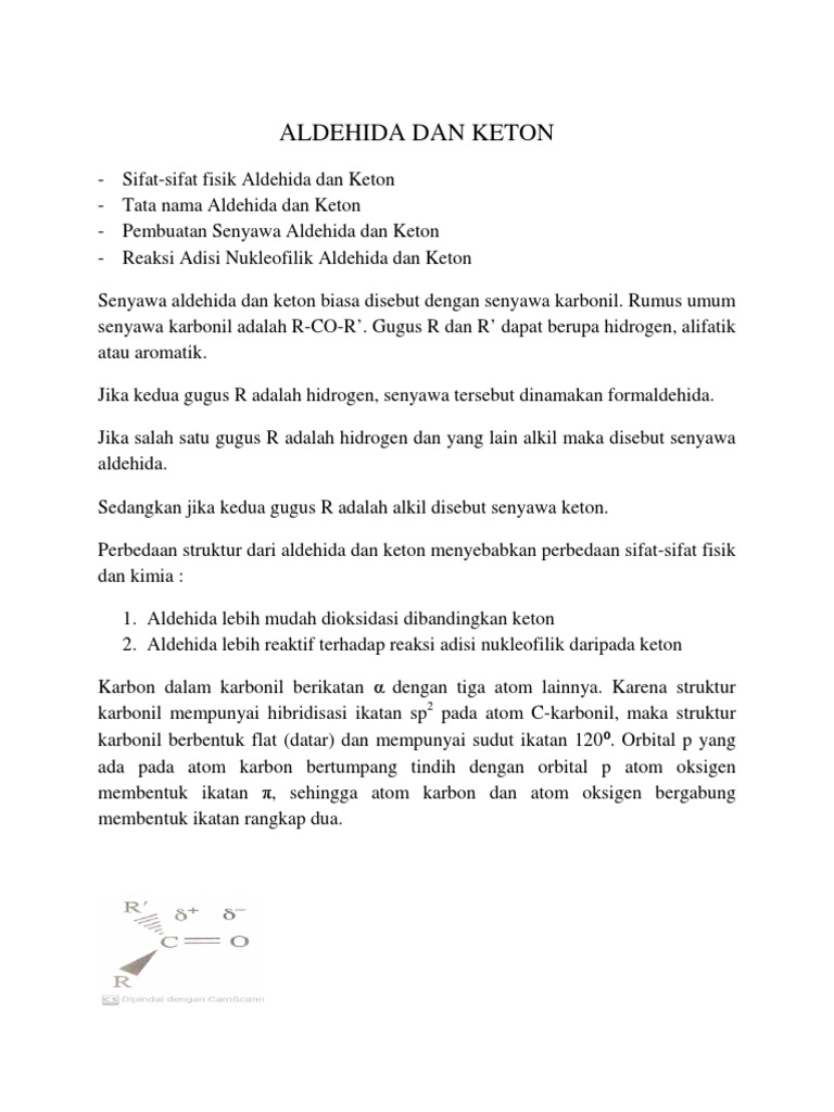 Aldehida Dan Keton | PDF | Memasak, Makanan, & Anggur