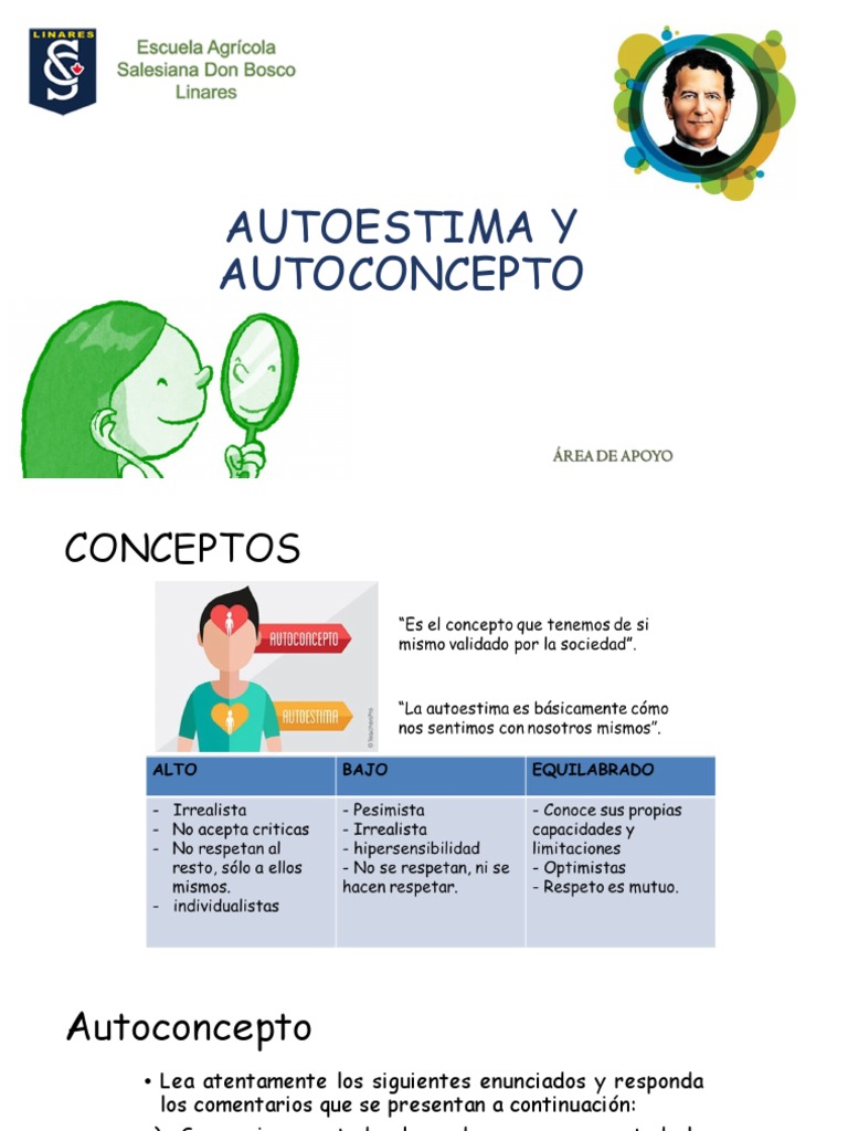 AUTOESTIMA Y AUTOCONCEPTO | PDF | Autoestima | Conceptos psicologicos