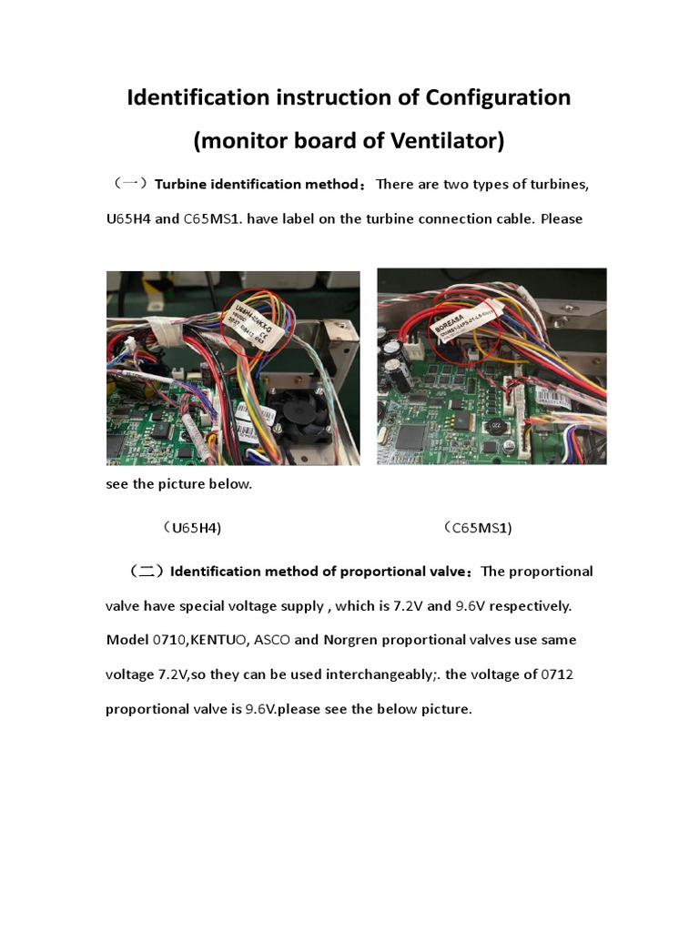 Ventilator Monitor Board Identification Guide | PDF | Inductor ...