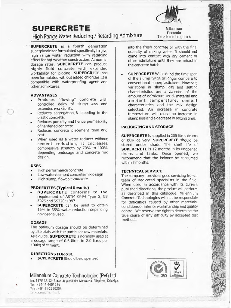 Millenium Concrete Admixers | PDF | Concrete | Cement