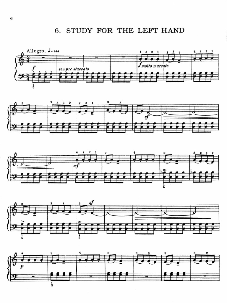 Bartok Study For The Left Hand | PDF