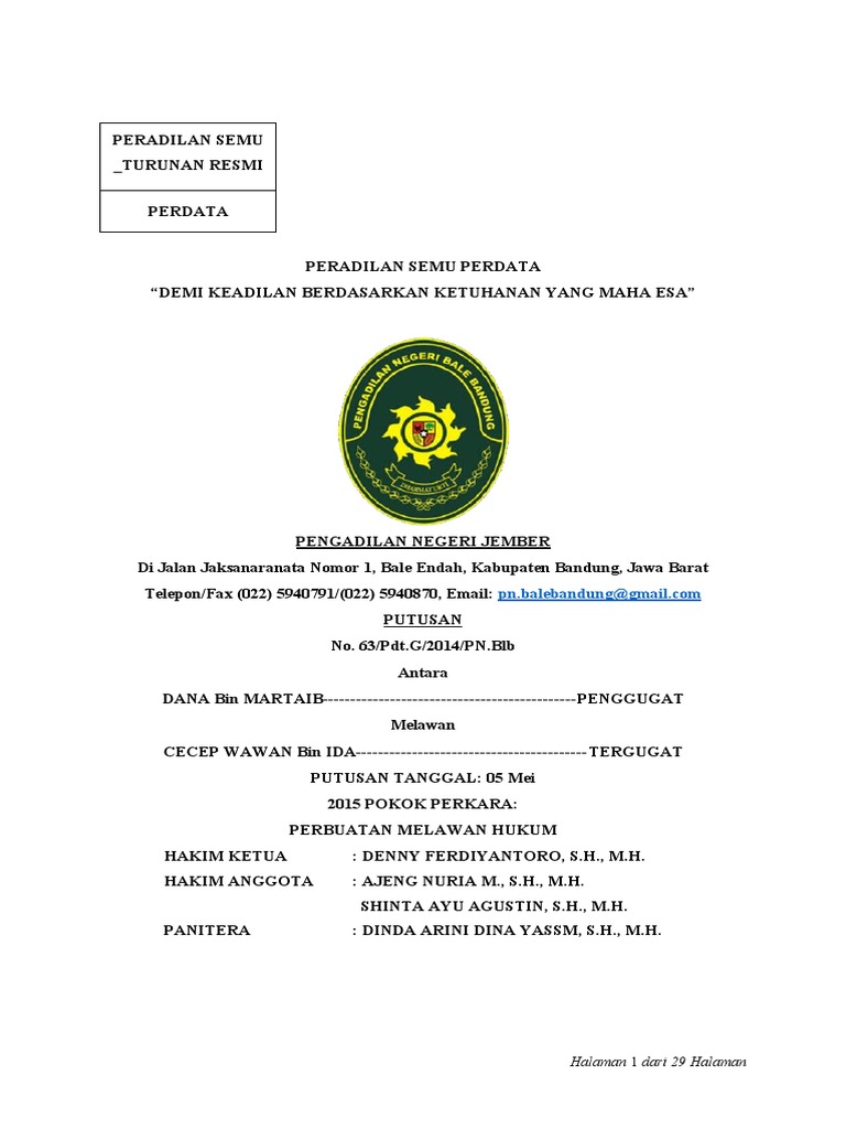 Putusan Praktik Perdata | PDF