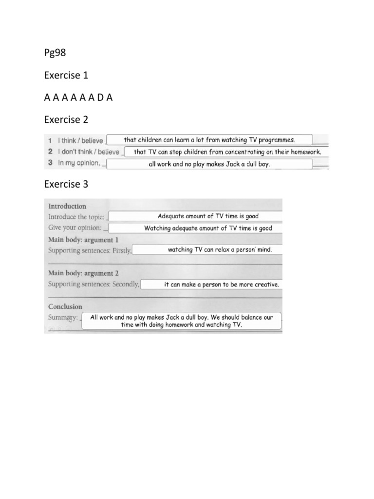 Year 6 English Workbook Answers | PDF