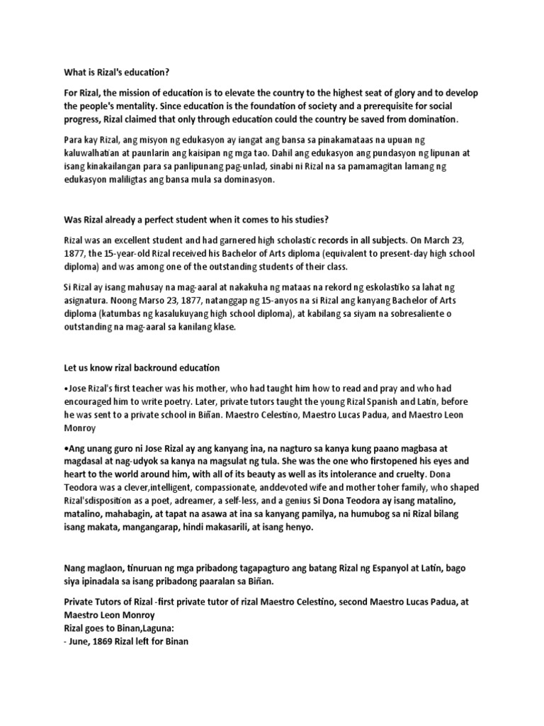 Jose Rizal | PDF | Manila