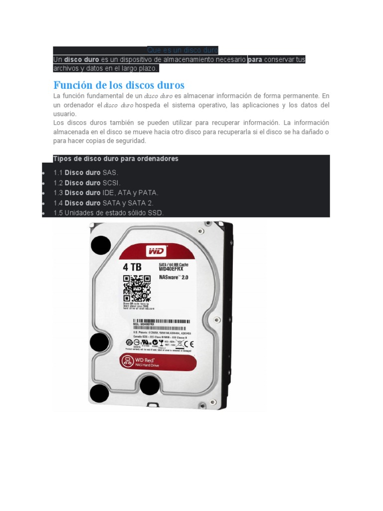 Que Es Un Disco Duro | PDF
