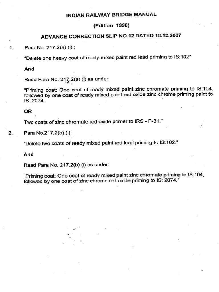 Correction Slips of Bridge Manual | PDF | Finance & Money Management
