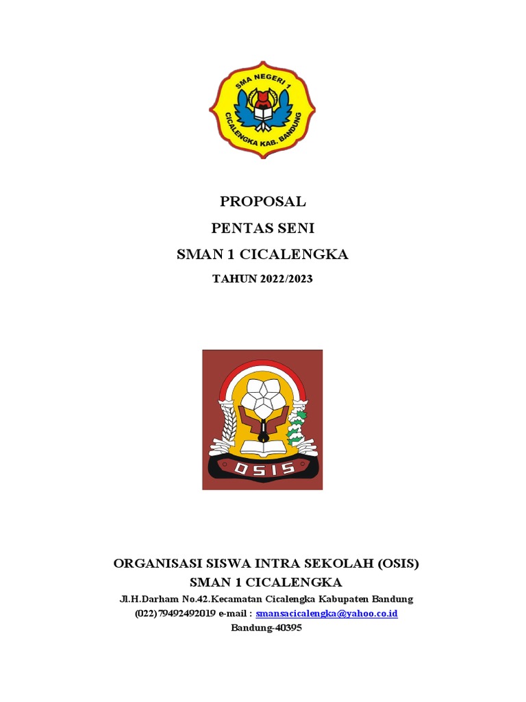 Proposal Pentas Seni | PDF