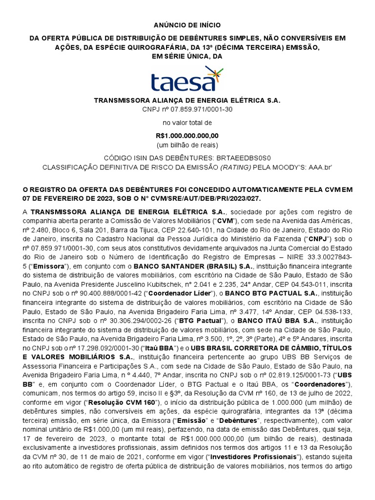 taesa-13-emiss-o-download-free-pdf-t-tulo-corporativo-economias