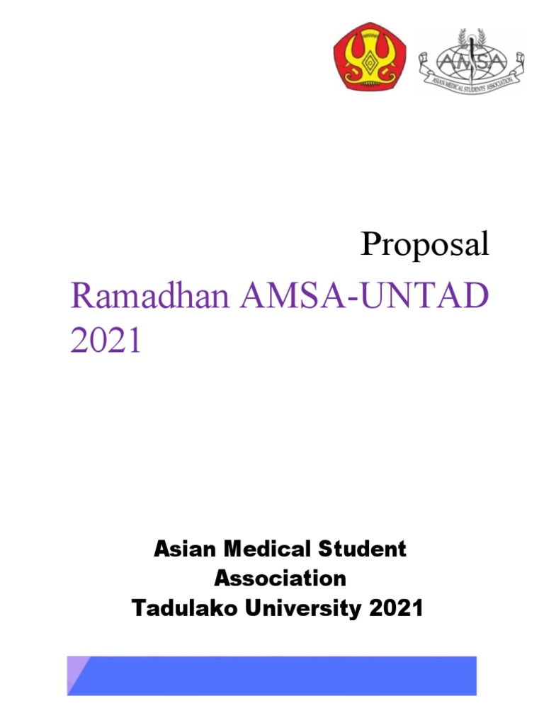Proposal Ramadhan AMSA-Untad 2021 | PDF | Pengembangan Diri | Sains & Matematika
