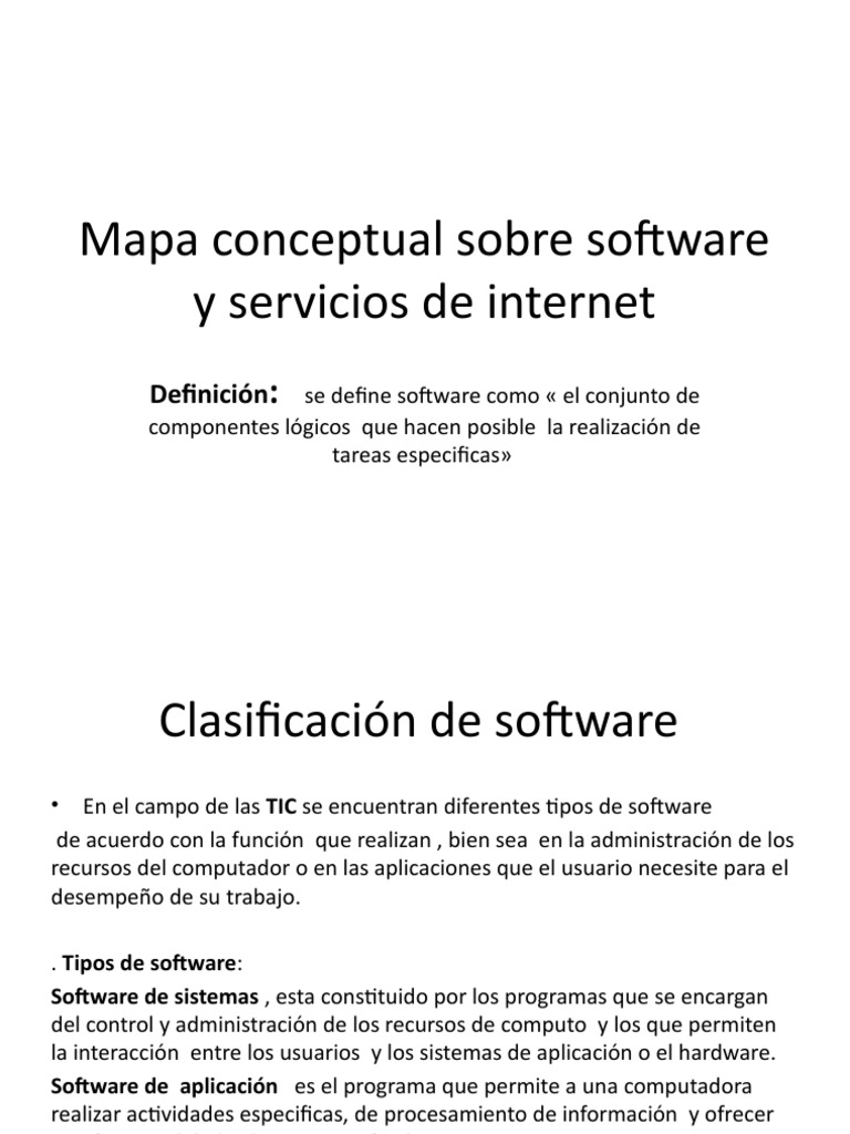 Mapa Conceptual Sobre Software y Servicios de Internet | PDF