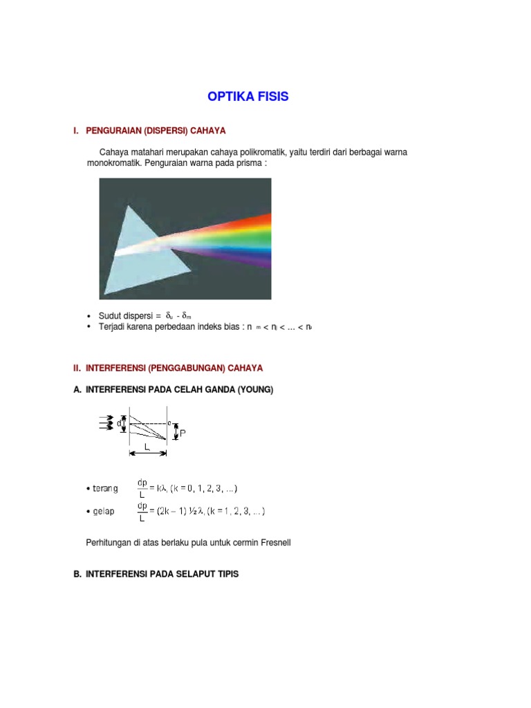 Pengantar Optika Fisis dan Fenomenanya | PDF | Sains & Matematika