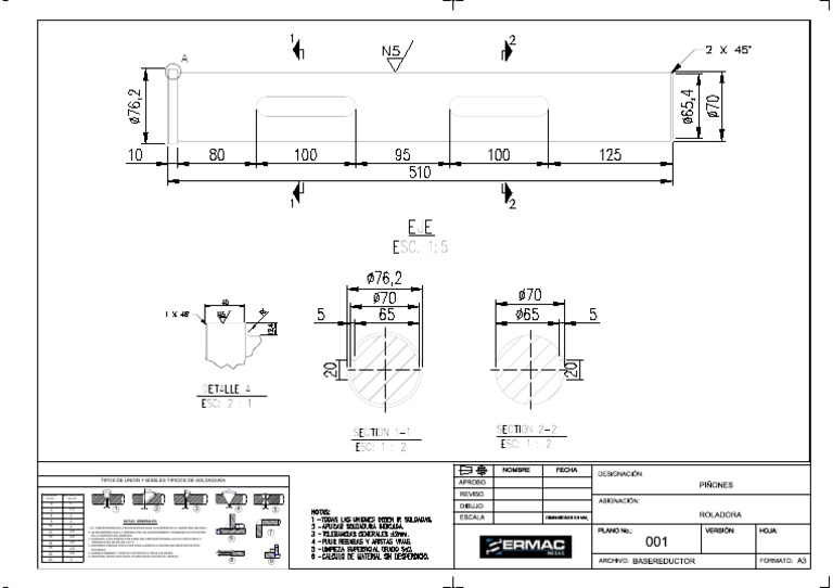 Tipos de Union Y Biseles Tipicos de Soldadura: Notas Generales | PDF