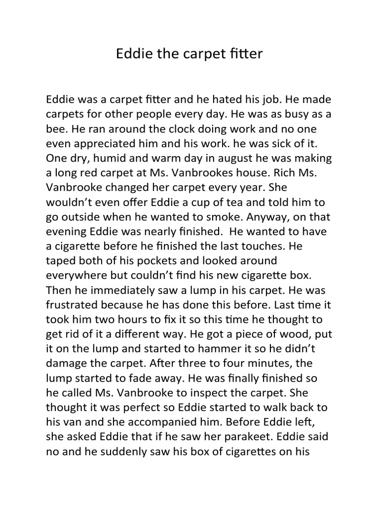Eddie The Carpet Fitter | PDF