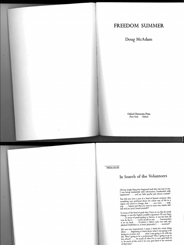MC Adam 1988 Freedom Summer Methods | PDF | History