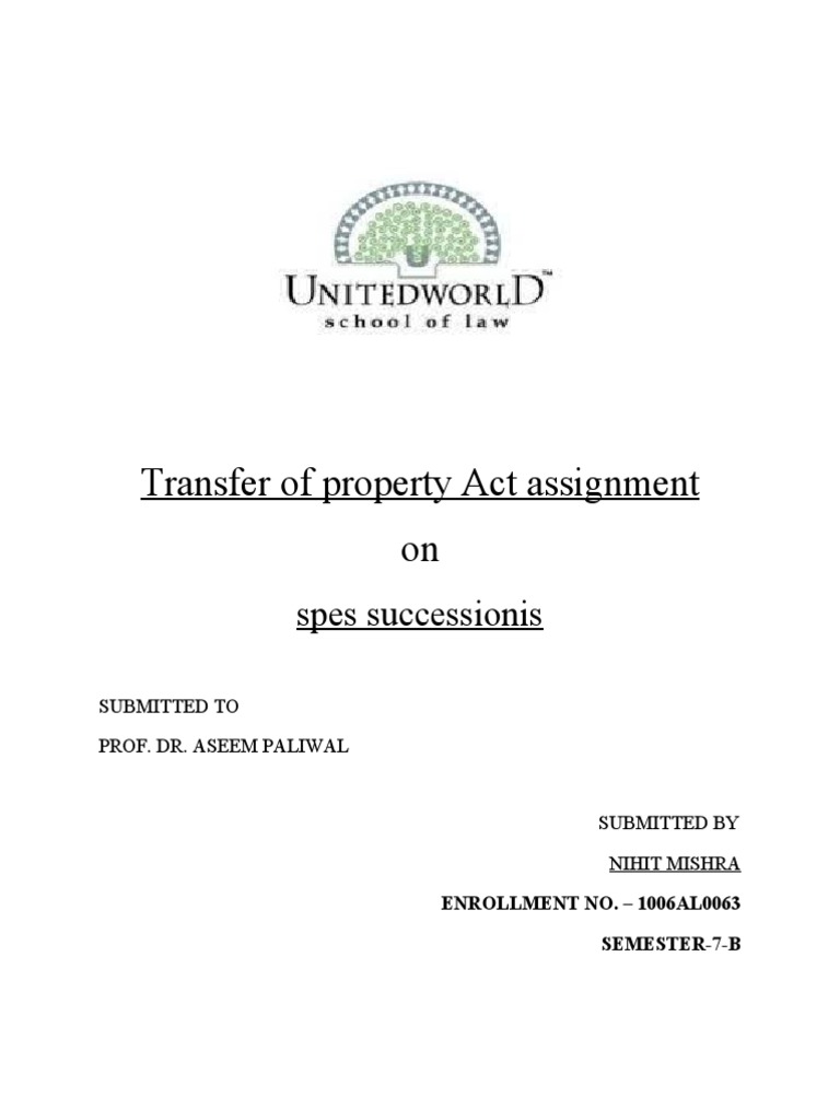 Spes Successionis in Property Law | PDF | Property | Estoppel