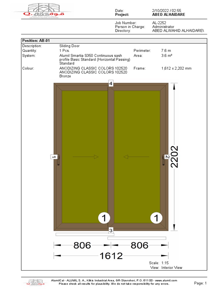 Alumil S350 vs Europa 6000 Comparison | PDF | Door | Length