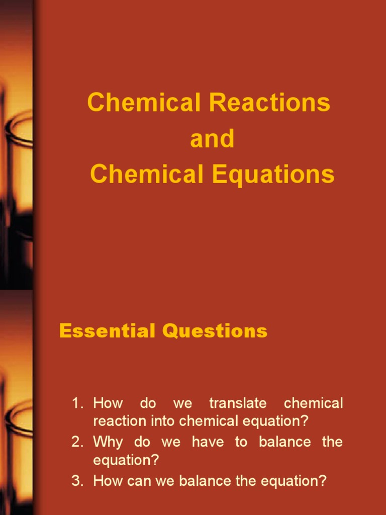 Lesson On Chemical Reactions | PDF | Chemical Reactions | Oxide