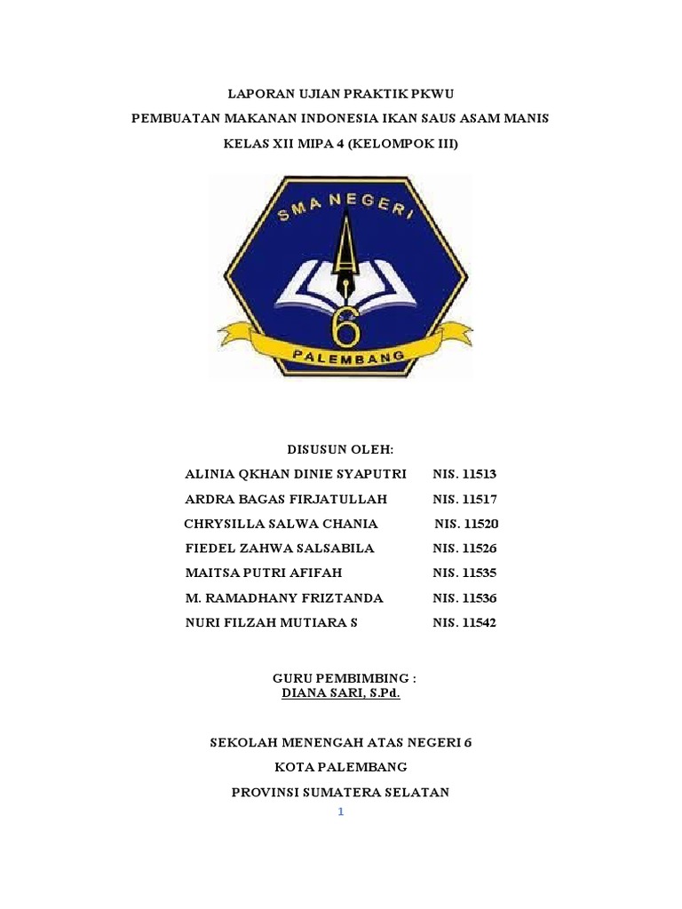 Laporan Ujian Praktik PKWU Kelas 12 | PDF | Memasak, Makanan, & Anggur