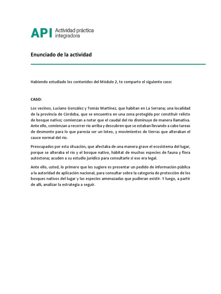 API2 - Enunciado de La Actividad | PDF