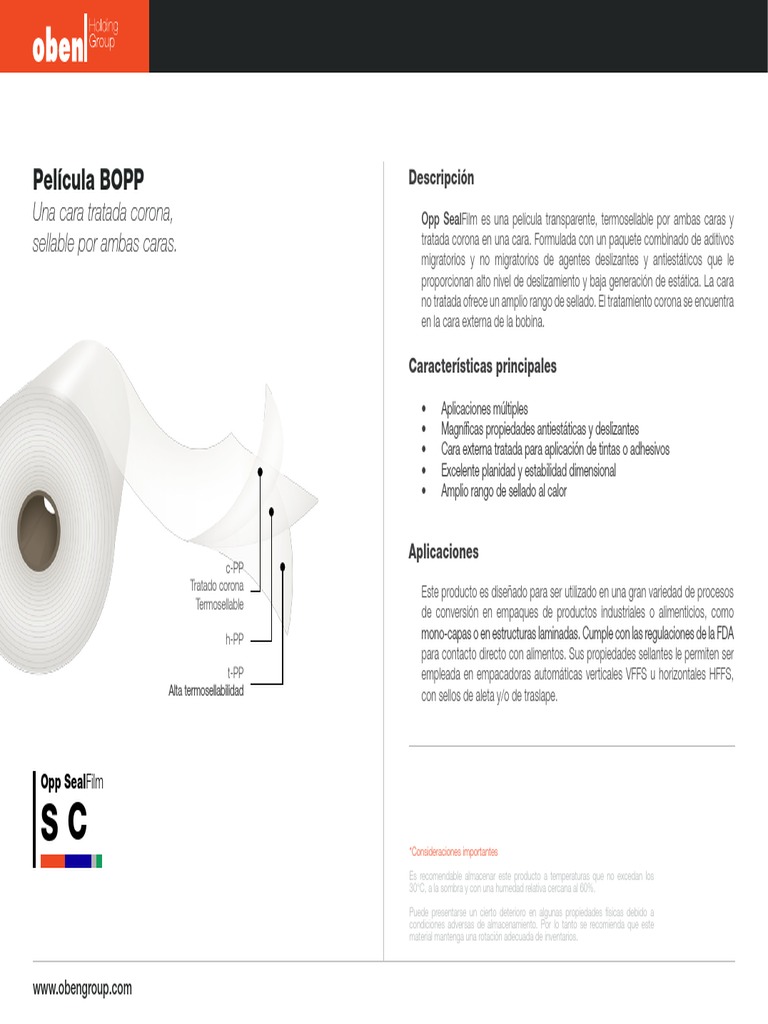 Película Opp SealFilm: Características y Usos | PDF | Ciencias fisicas ...