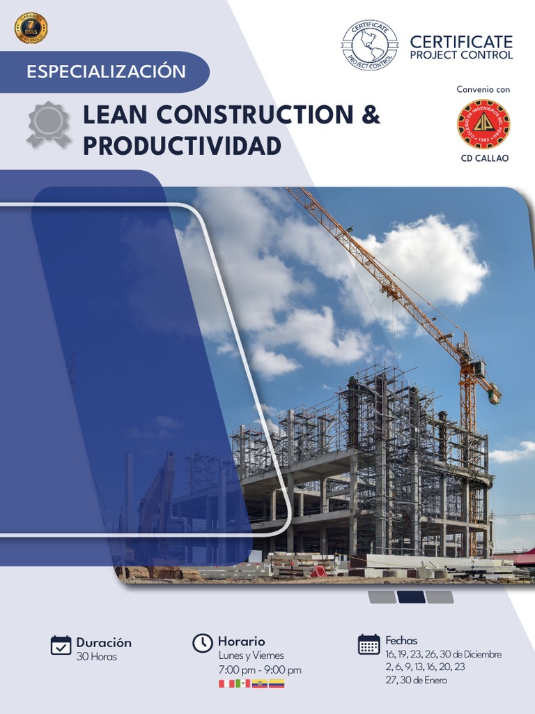 Brochure Lean Construction | PDF | Profesional en el manejo de ...