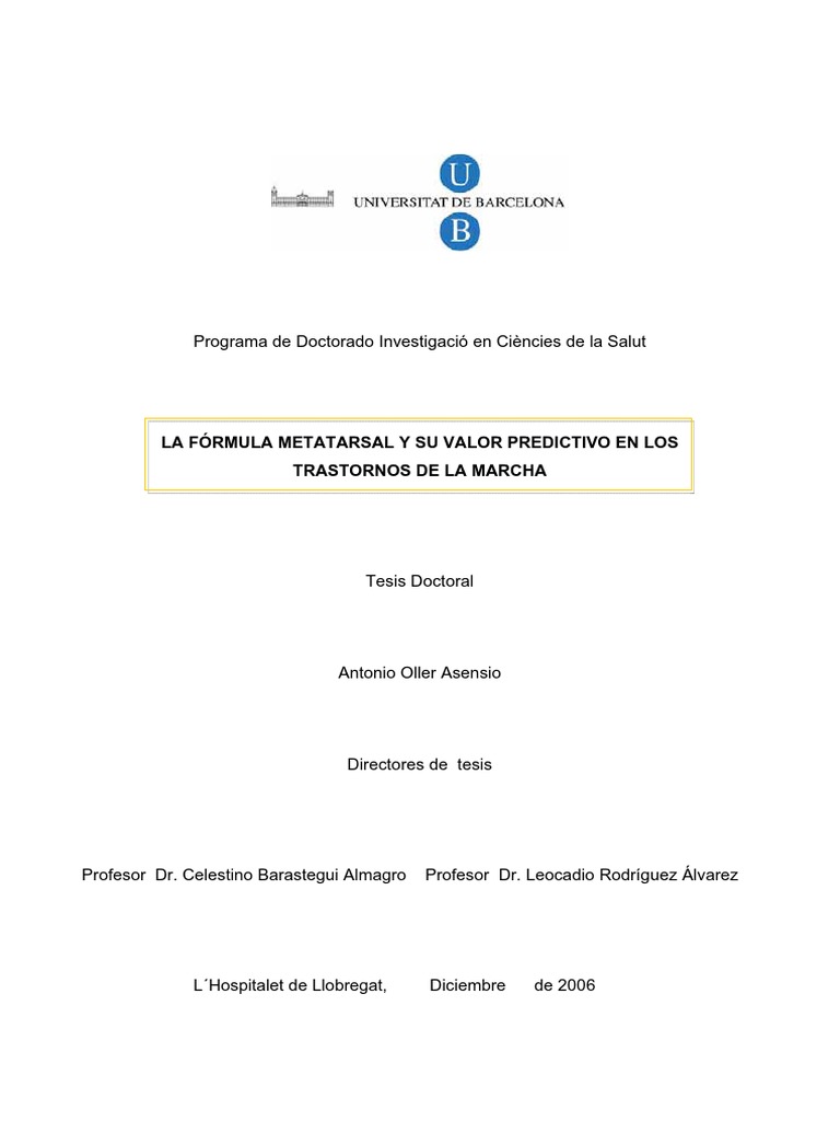 Formula Metatarsal | PDF | Homo | Pie