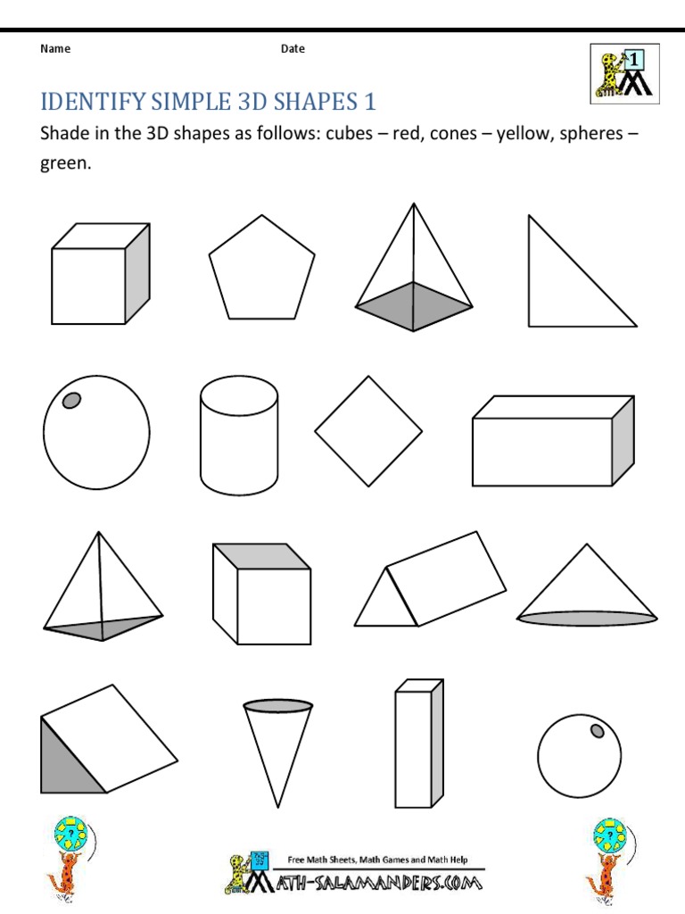 Identify Simple 3d Shapes 1 | PDF