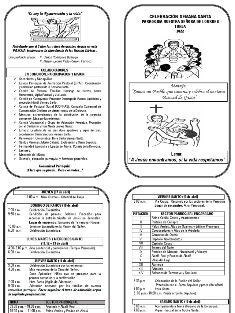 Programa Semana Santa | PDF | Pascua de Resurrección | Iglesia Católica