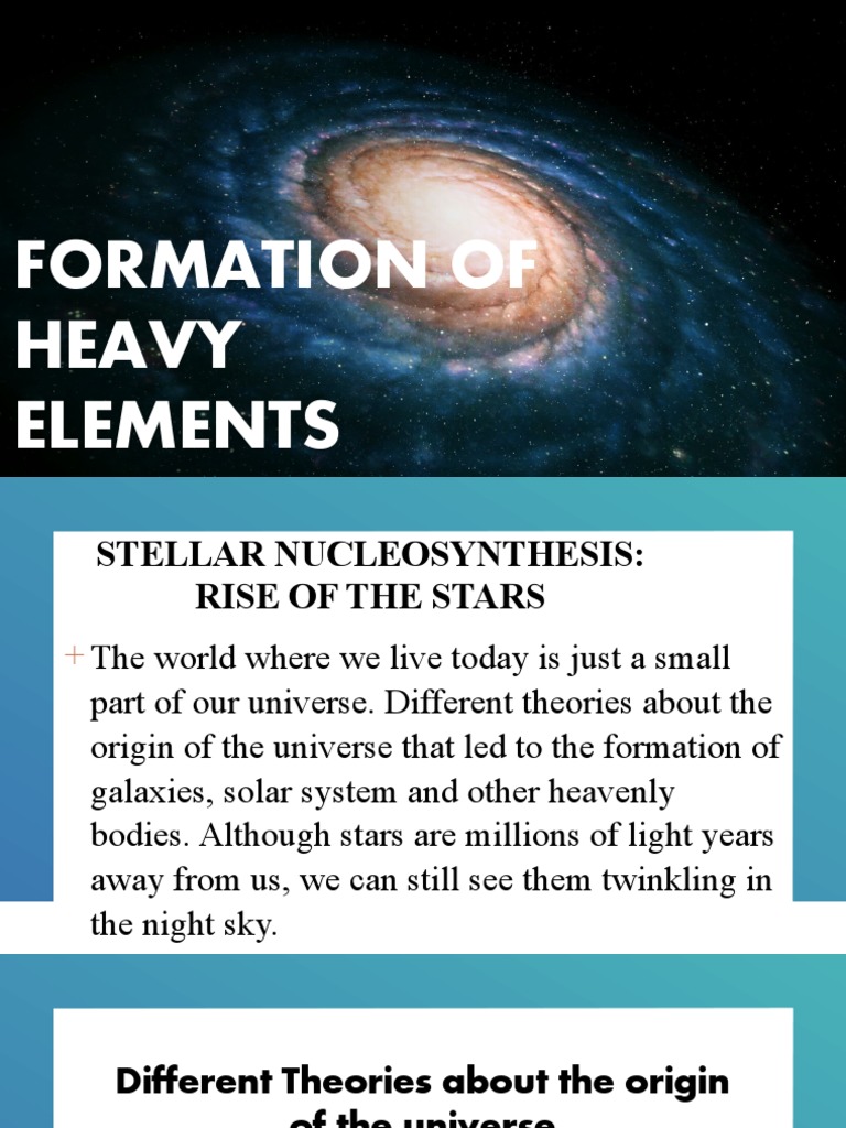 Formation of Heavy Elements | PDF | Stars | Universe