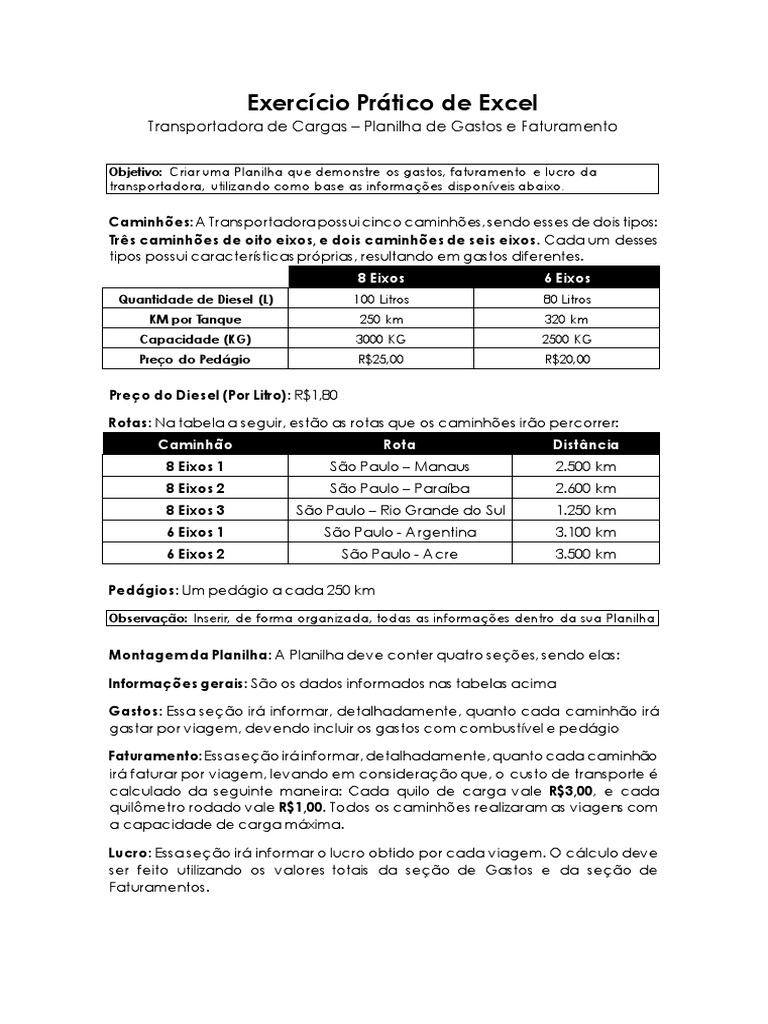 Teste De Excel Prático Pdf