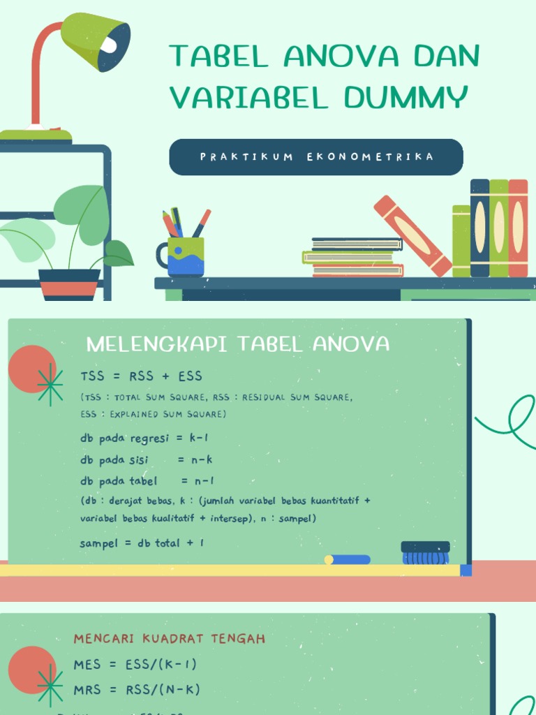 Tabel ANOVA dan Variabel Dummy dalam Ekonomi | PDF
