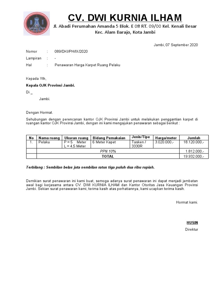 Surat Penawaran | PDF
