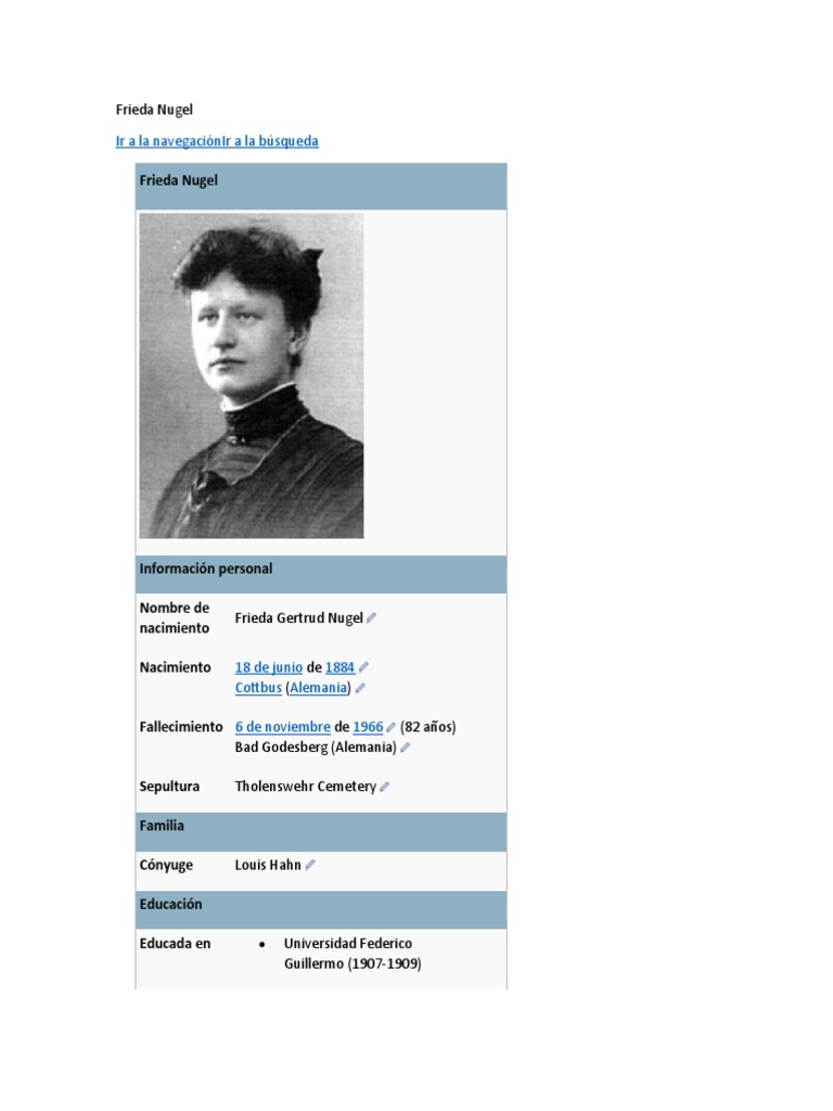Frieda Nugel | PDF | Historia