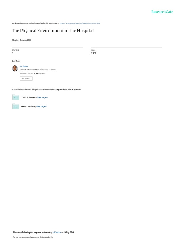 Hospital Environment | PDF | Decibel | Noise