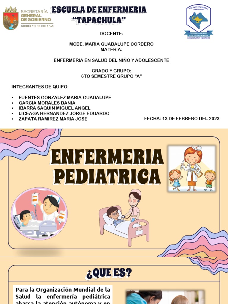 Enfermmeria Pediatrica | PDF | Enfermería | Adolescencia