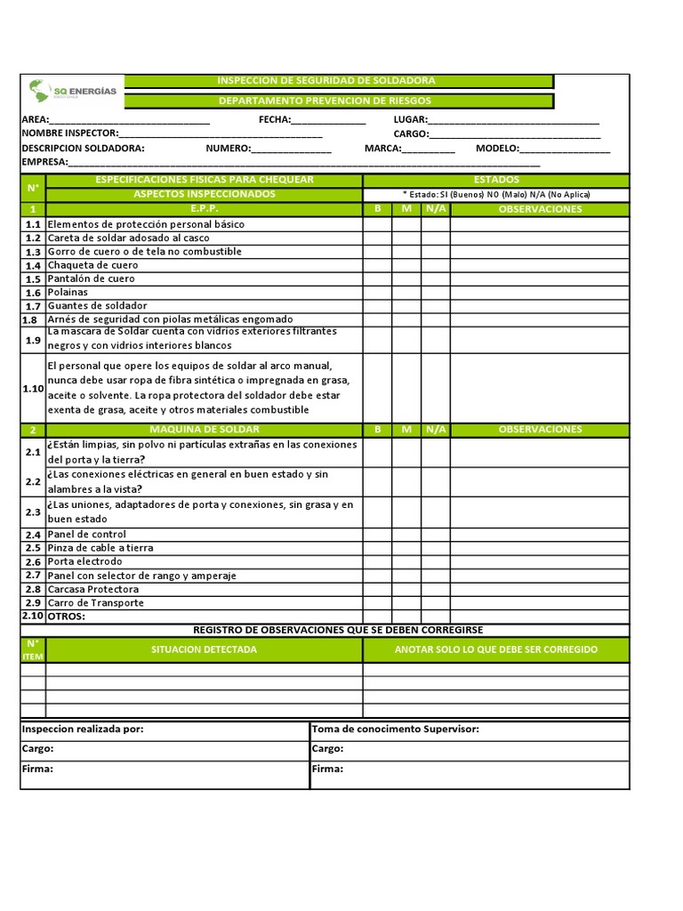 Check - List - Maquina de Soldar | PDF | Soldadura | Construcción