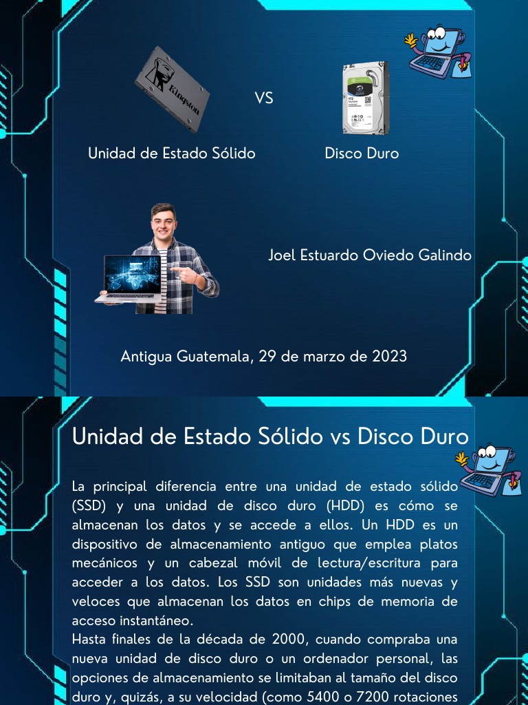 Unidad de Estado Solido Vs Disco Duro | PDF | Disco duro | Unidad de estado sólido