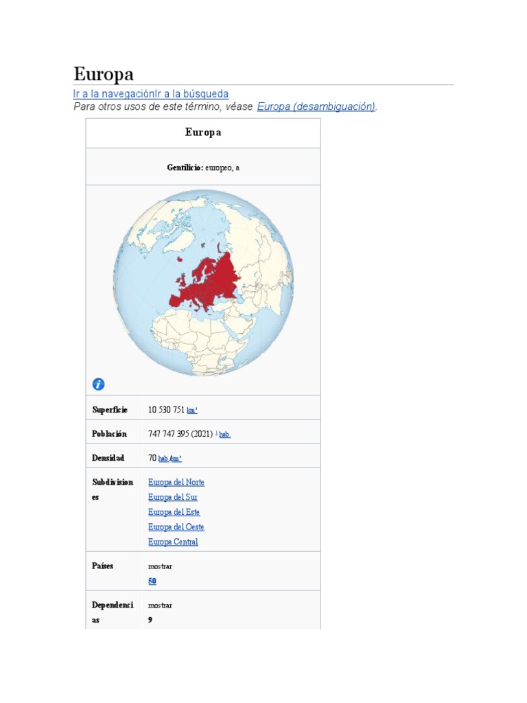 Europa | PDF | Europa